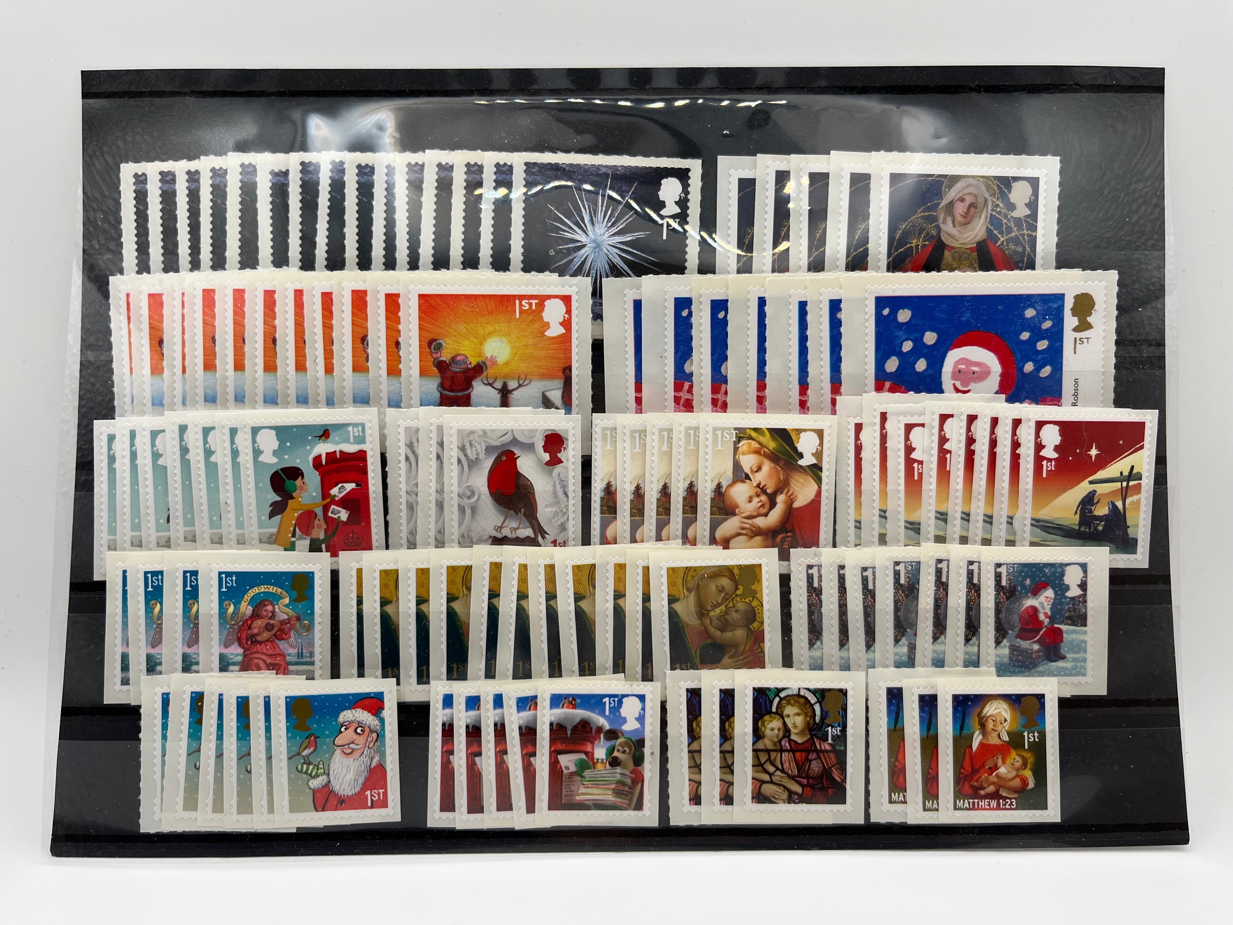100 1st Class Christmas Self Adhesive Stamps – Stamp Pie